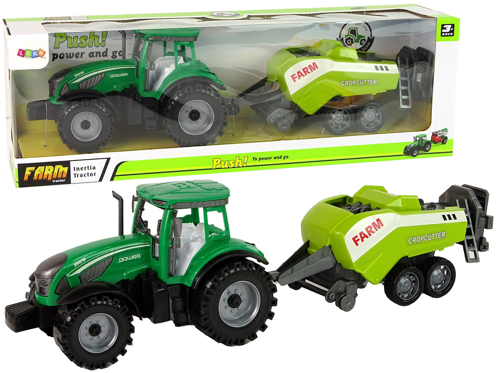 Green Agricultural Tractor, Seeder, Friction Drive | Toys \ Tractors