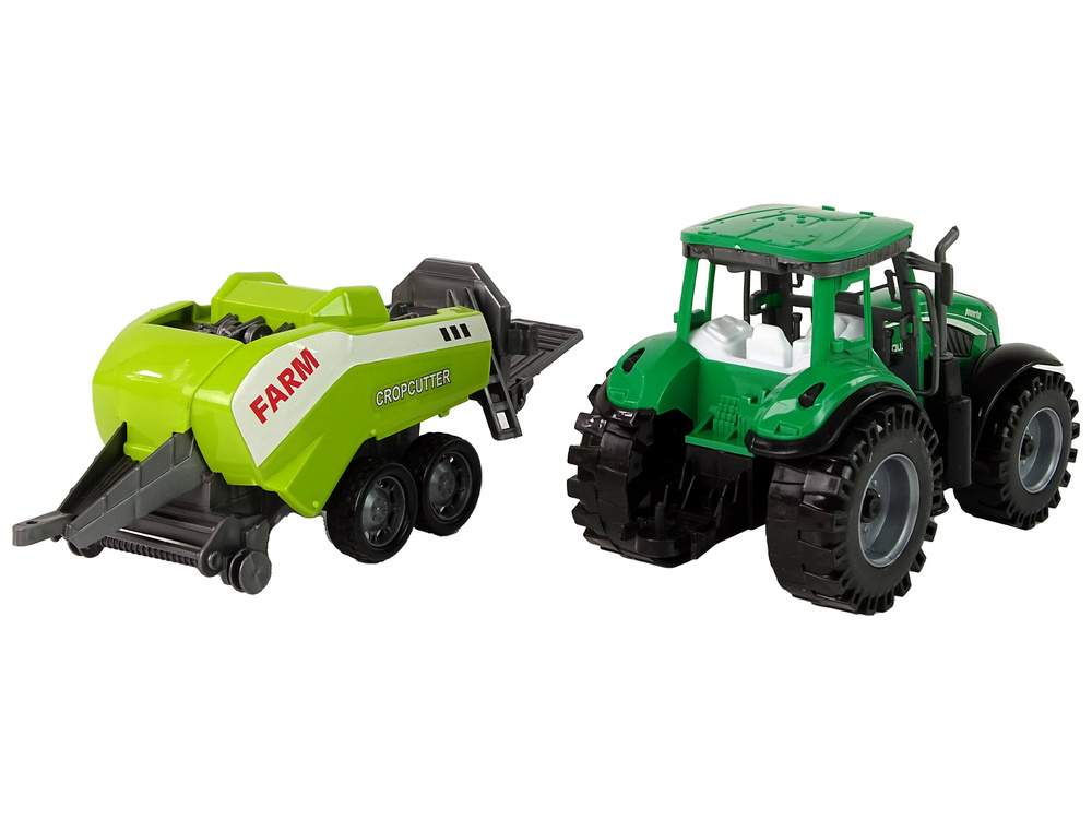 Green Agricultural Tractor, Seeder, Friction Drive | Toys \ Tractors