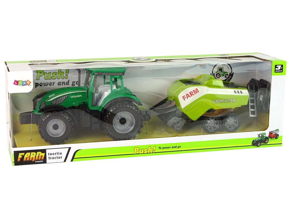 Green Agricultural Tractor, Seeder, Friction Drive | Toys \ Tractors