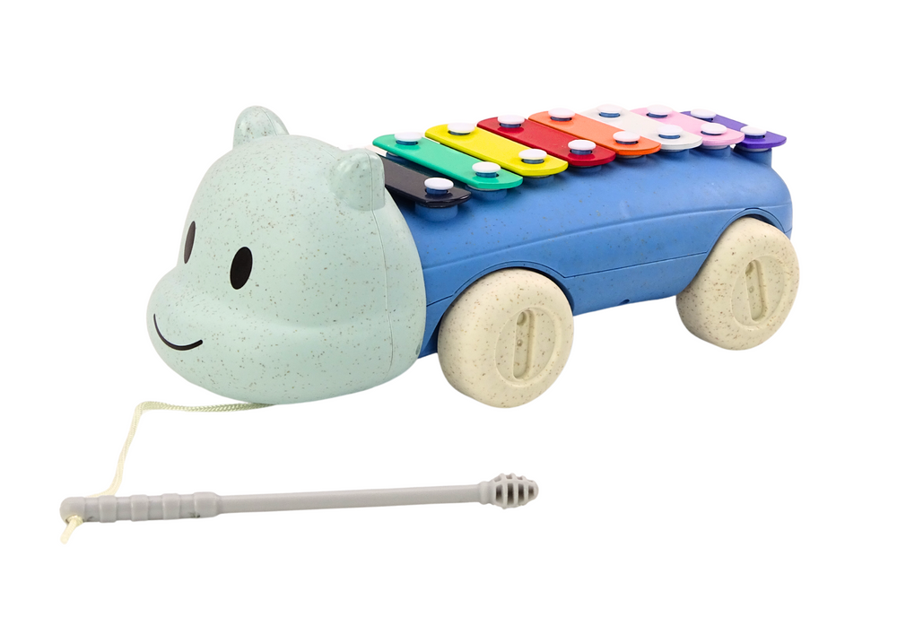 Hippopotamus Cymbals On Wheels Instrument For Children Colorful ...