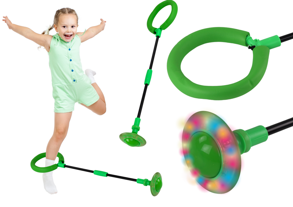 Hula Hop Skipper Light Up Skipping Rope, Foldable, Green | Sport ...