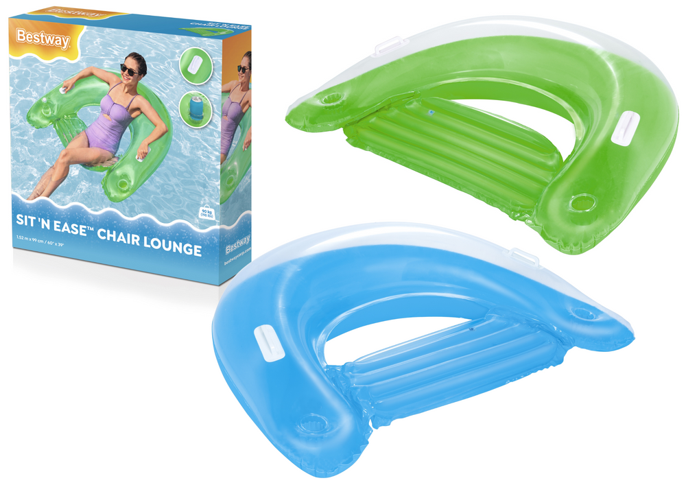 Inflatable Water Chair 152cm x 99cm Bestway 43118 Blue Green | Swimming ...