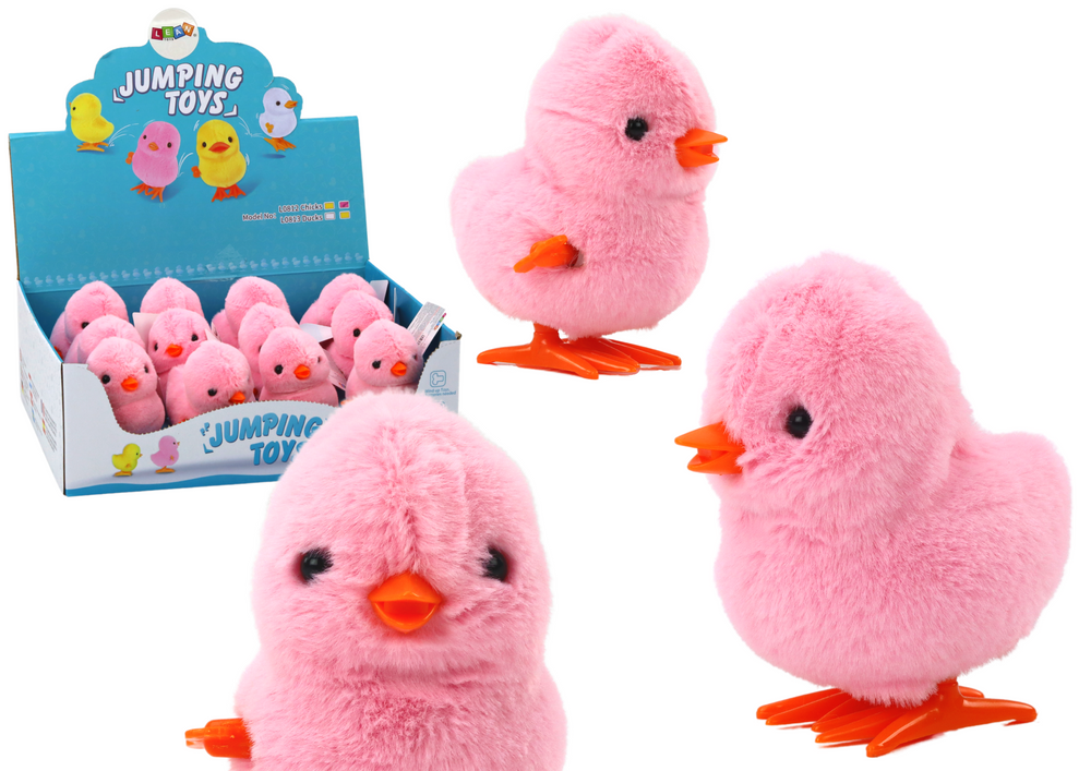 Jumping Chicken Wind-Up Plush Toy Decoration Pink | Toys \ Figures