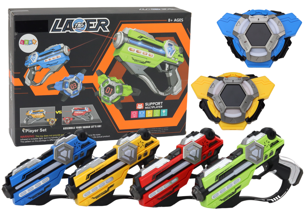 Laser Weapon Set for Team Play 4 Pieces Pistol Counter | Toys \ Guns ...