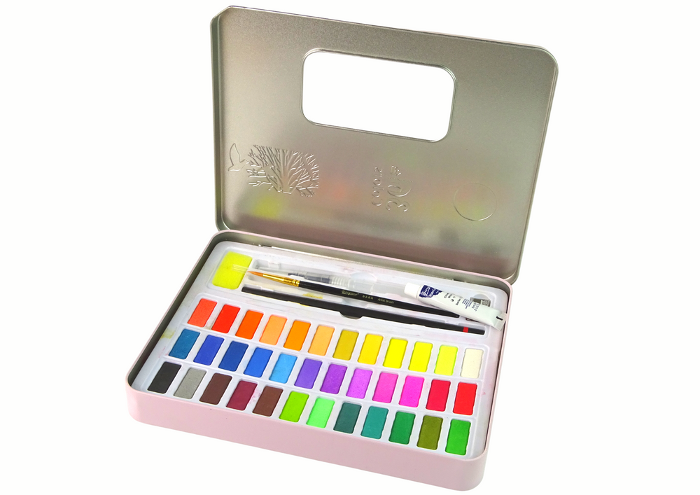Little Artist's Set of 36 Colors Watercolor Paper | School & Office ...