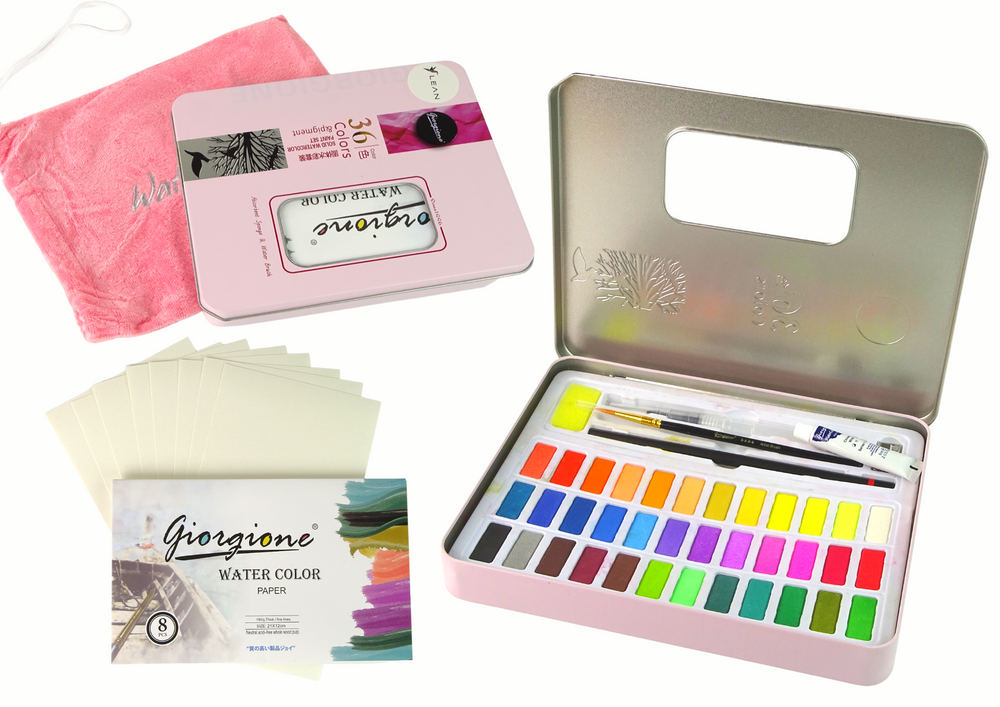 Little Artist's Set of 36 Colors Watercolor Paper | School & Office ...