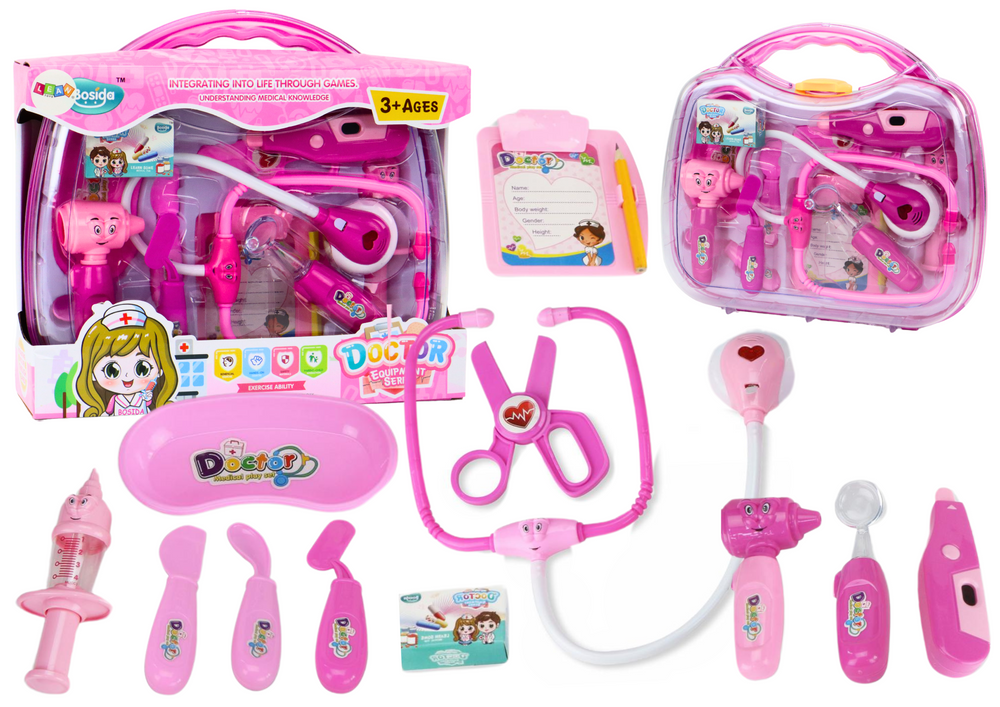 Little Doctor Medical Kit In Suitcase Lights Sounds Pink | Toys ...
