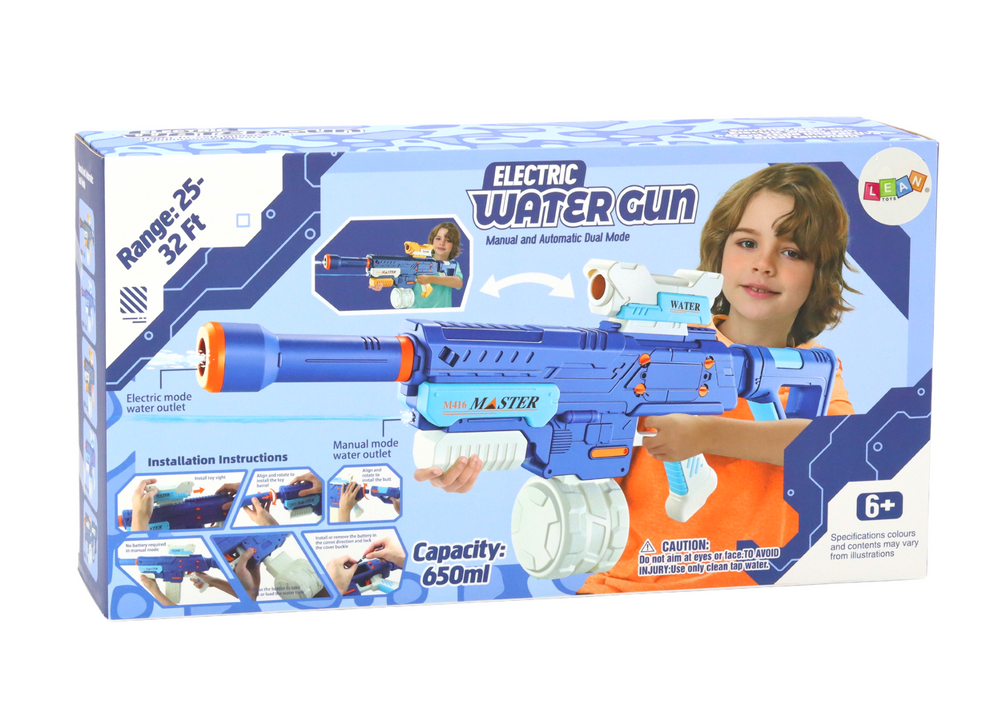 M416 Rechargeable Water Rifle 650ml Blue | Toys \ Guns