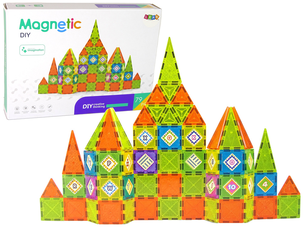 Magnetic Building Blocks Castle 79 Pieces | Toys \ Building blocks