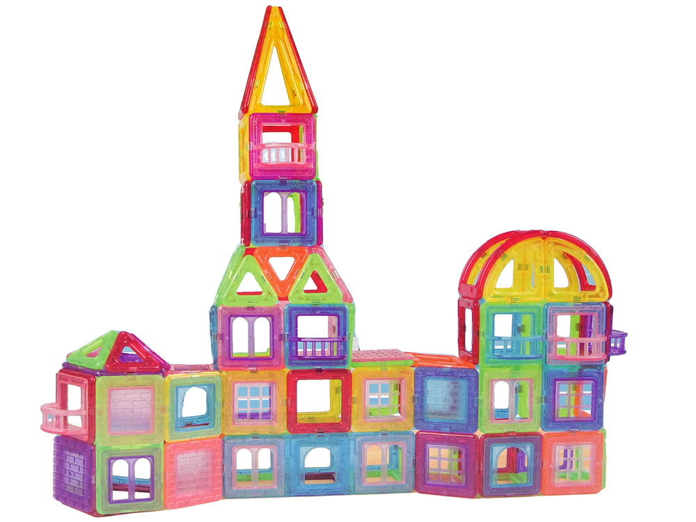 Magnetic Construction Blocks DIY Cars Castle Book 184 Elements | Toys ...