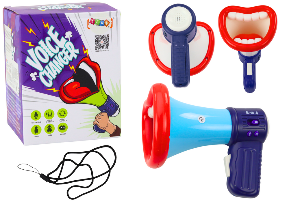 Megaphone Voice Changer Recording Three Voice Modes Mouth Blue | Toys ...