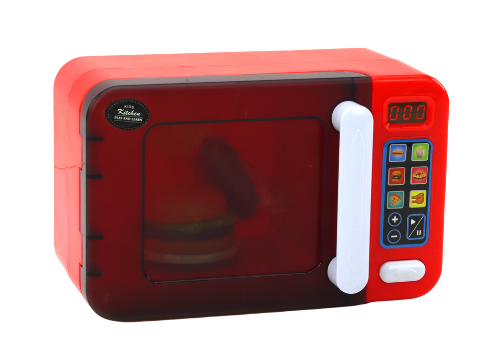 Microwave Oven Toy Microwave Red Accessories | Toys \ Household ...