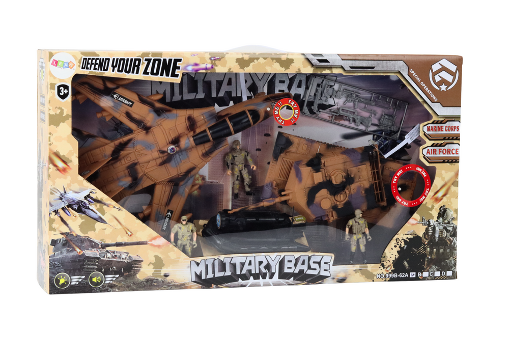 Military Set Military Tank Jet Soldiers Sound Lights | Toys \ Figures