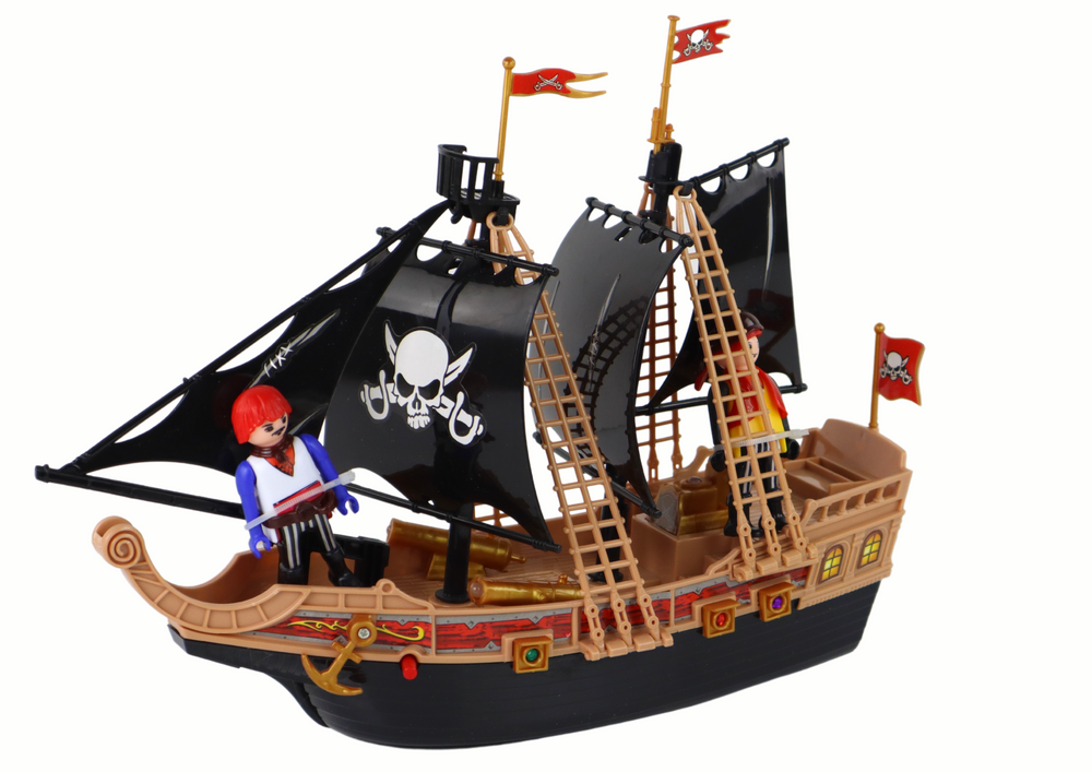 Pirate Ship Set Ship Treasures Pirates Lights Sounds 23 pcs. | Toys ...