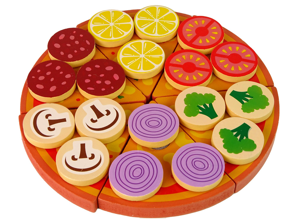 Pizza Set Wooden Jigsaw Puzzle Velcro Accessories | Toys \ Household ...
