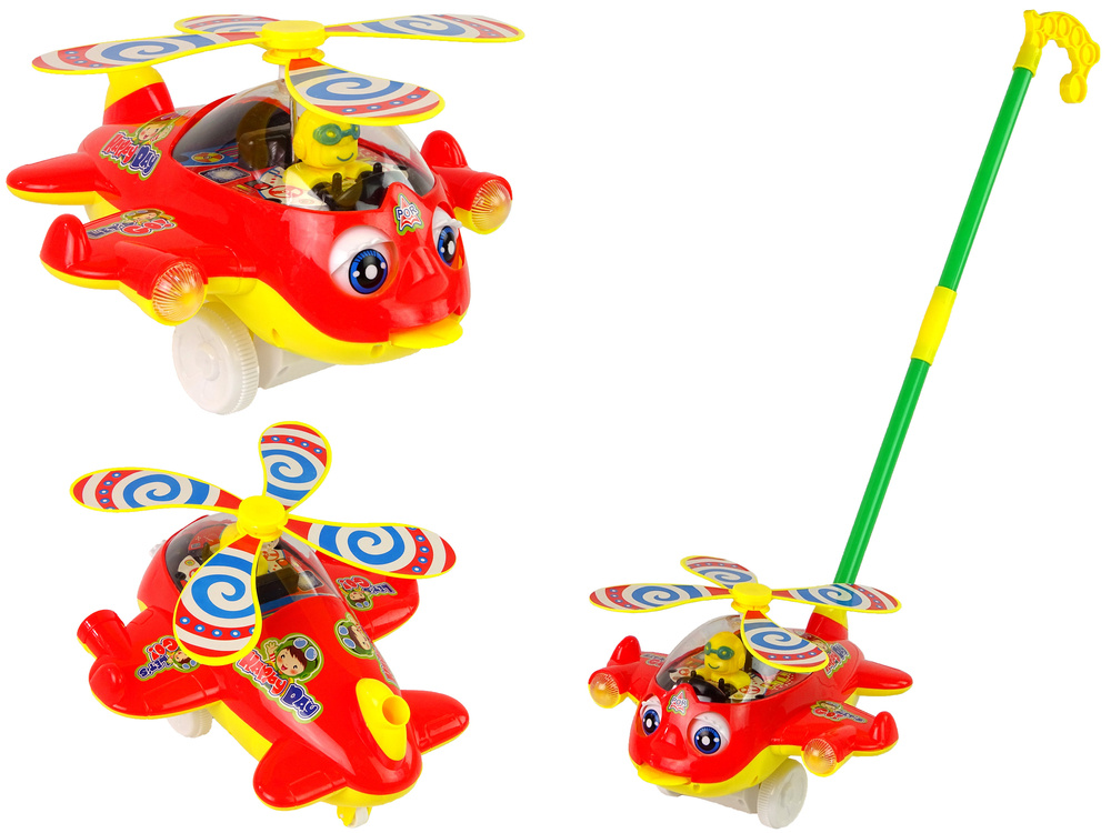 Plane Pusher Bell Stick Pilot Red | Toys \ Planes