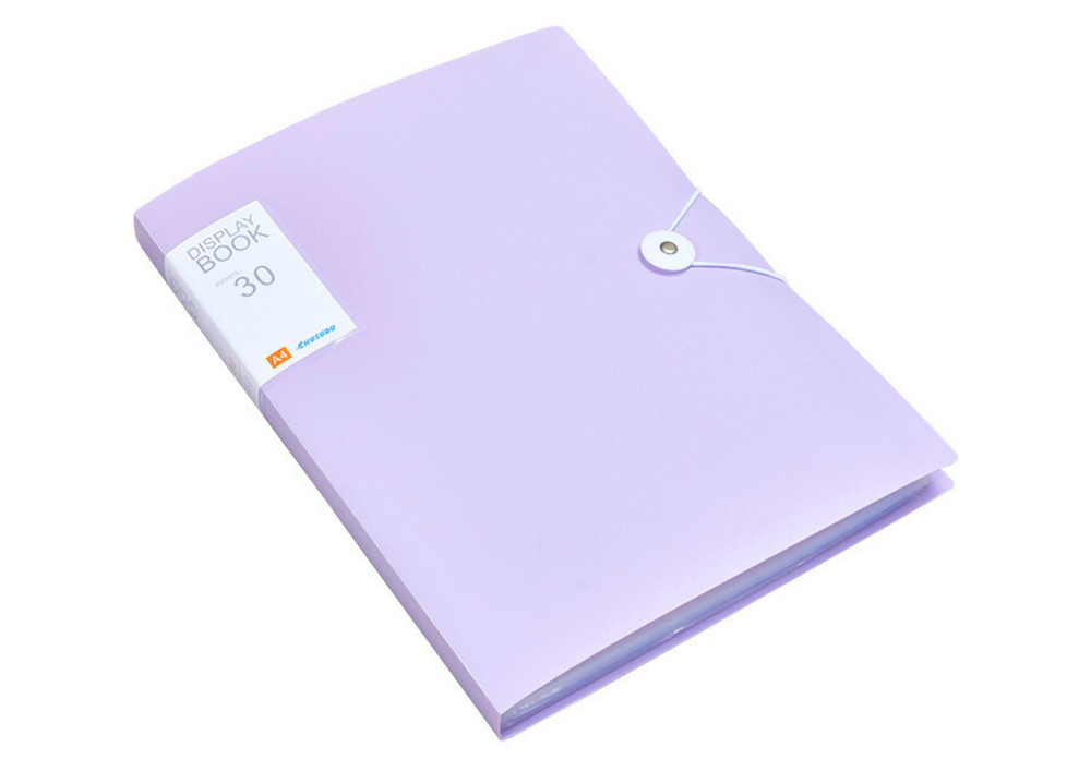 Plastic Folder with Elastic Band 30 Pcs Purple A4 | Biurowe i szkolne ...
