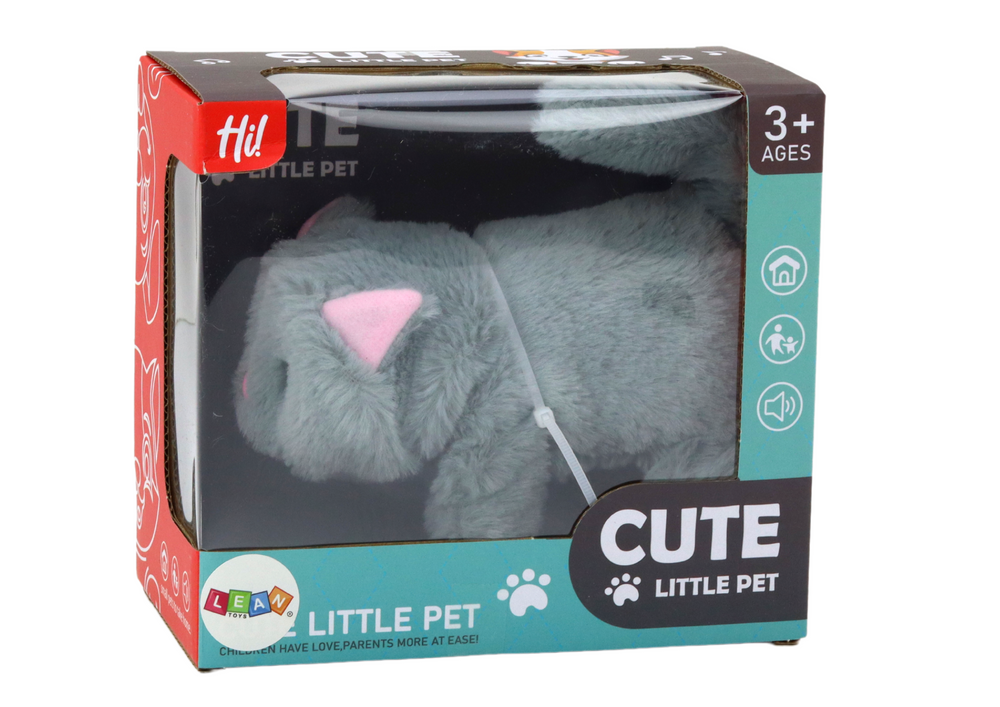 Plush Interactive Animal Kitten Walks and Meows Gray | Toys ...