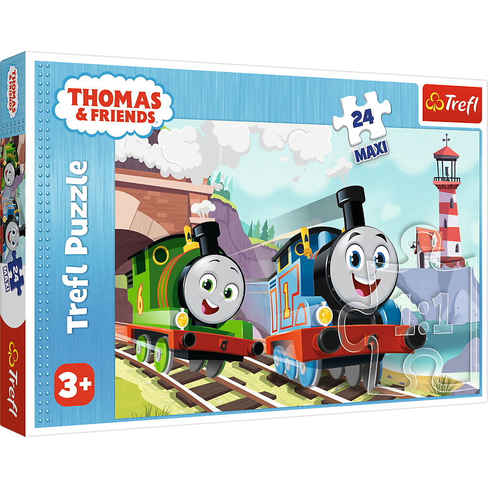 Puzzle - "24 Maxi" - Thomas and Percy on the tracks Trefl 14354 | Toys ...