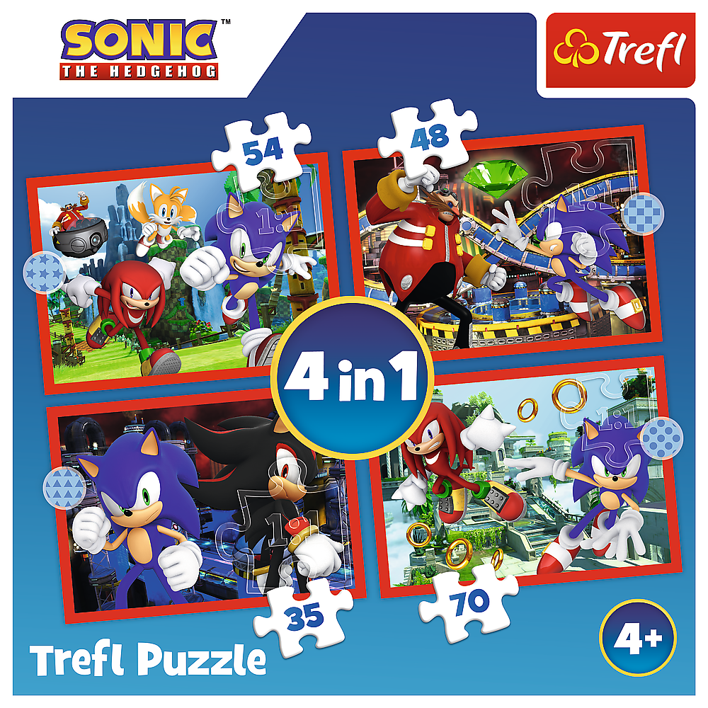 Puzzle - 4in1 - Sonic's Adventures - SEGA Sonic The Hedgehog 34625 | Toys \ Jigsaw & puzzle New ...