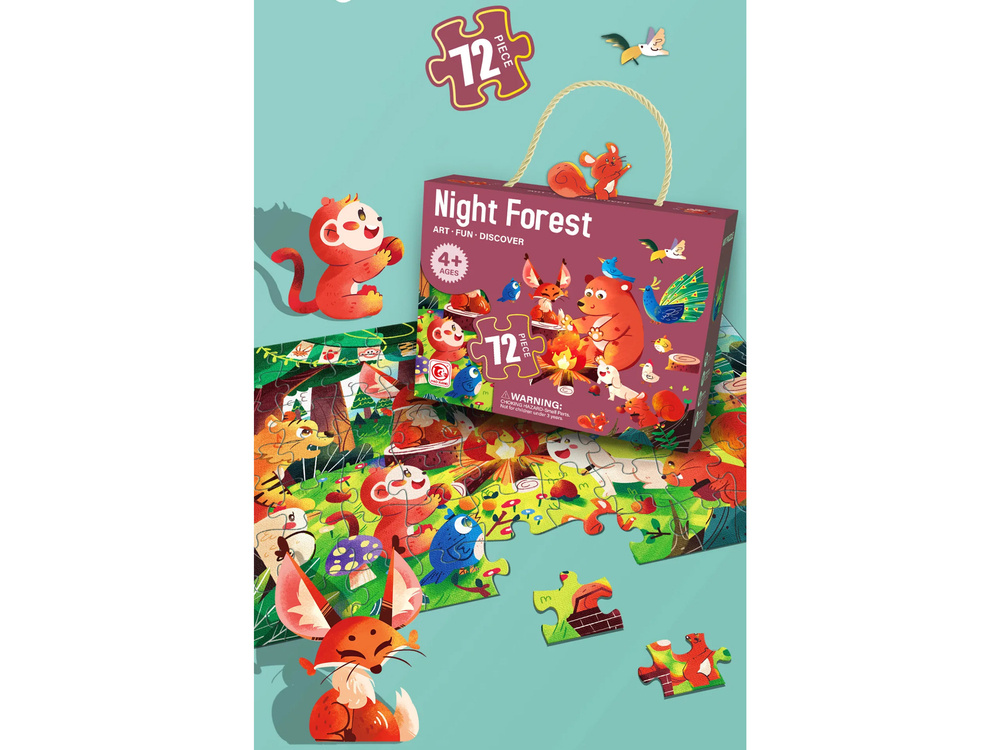 Puzzle For Kids Forest Animals Puzzle 72 Elem | Toys \ Jigsaw & puzzle ...