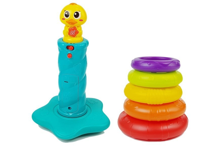 Pyramid with Rings Interactive Lights Game Wheels Colorful Duck | Toys ...