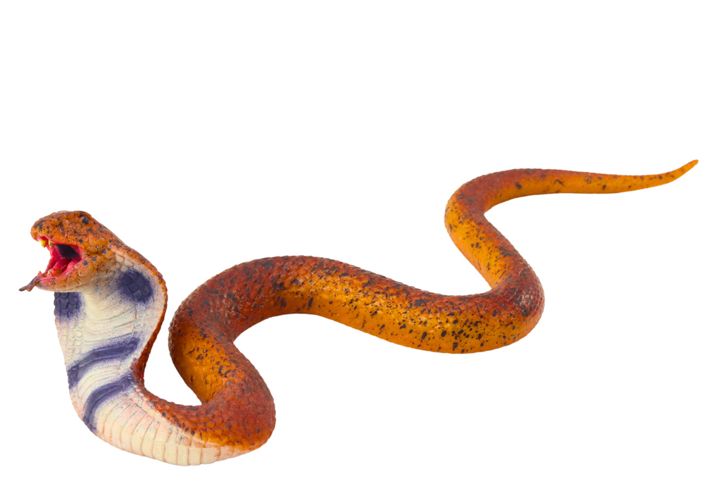 Realistic Cobra Snake Figurine Thermoplastic Rubber Brown | Toys ...