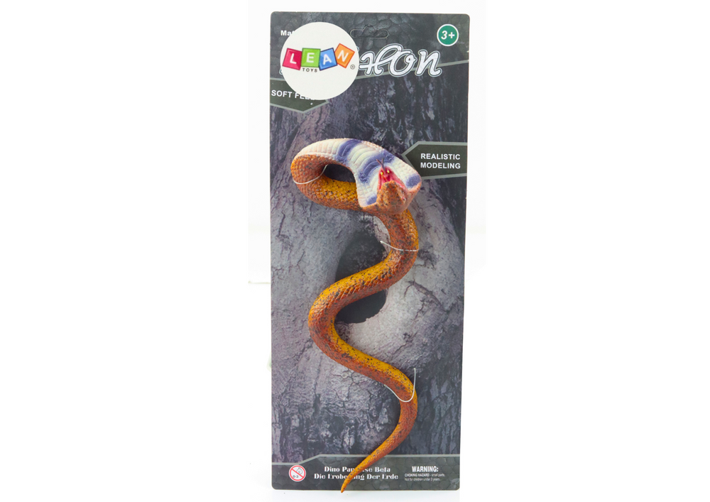 Realistic Cobra Snake Figurine Thermoplastic Rubber Brown | Toys ...