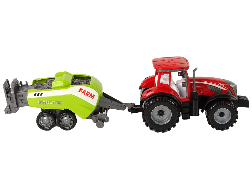 Red Farm Tractor with Green Seeder Friction Drive | Toys \ Tractors