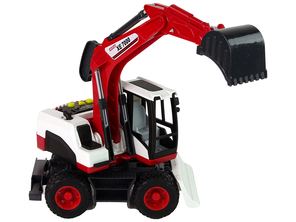 Red Moving Bucket Excavator. | Toys \ Cars