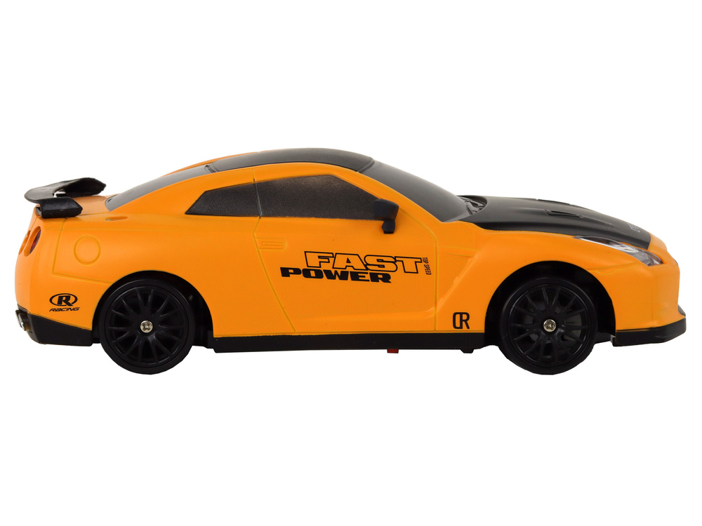 Remote Controlled Sports Car R/C 1:24 Yellow Interchangeable Wheels ...
