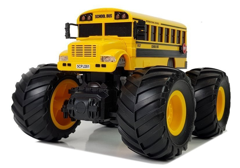 School Bus Big Wheels Remote Controlled 2.4G Sound Yellow
