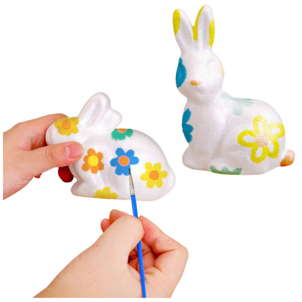 Set for painting styrofoam decorations 3 bunnies 2 eggs paints | Toys ...