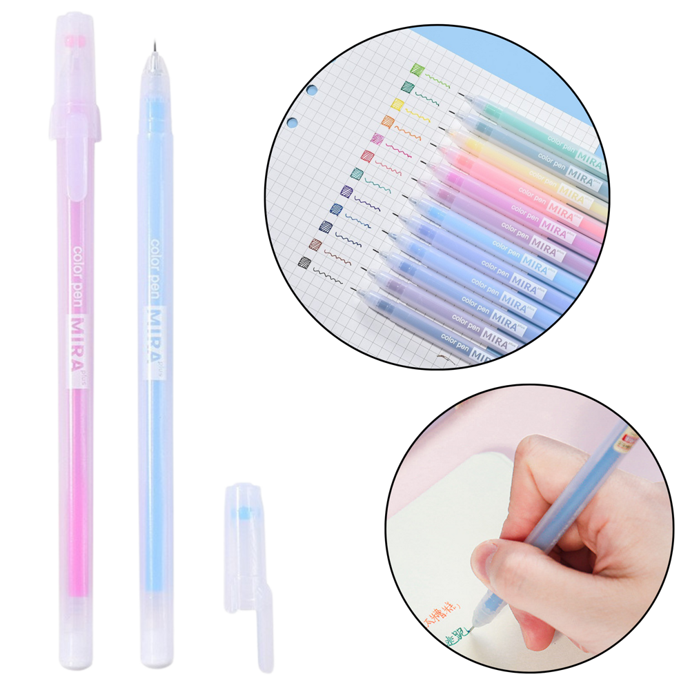 Set of Gel Pens Intense Colors Office School 12 Pieces | School ...