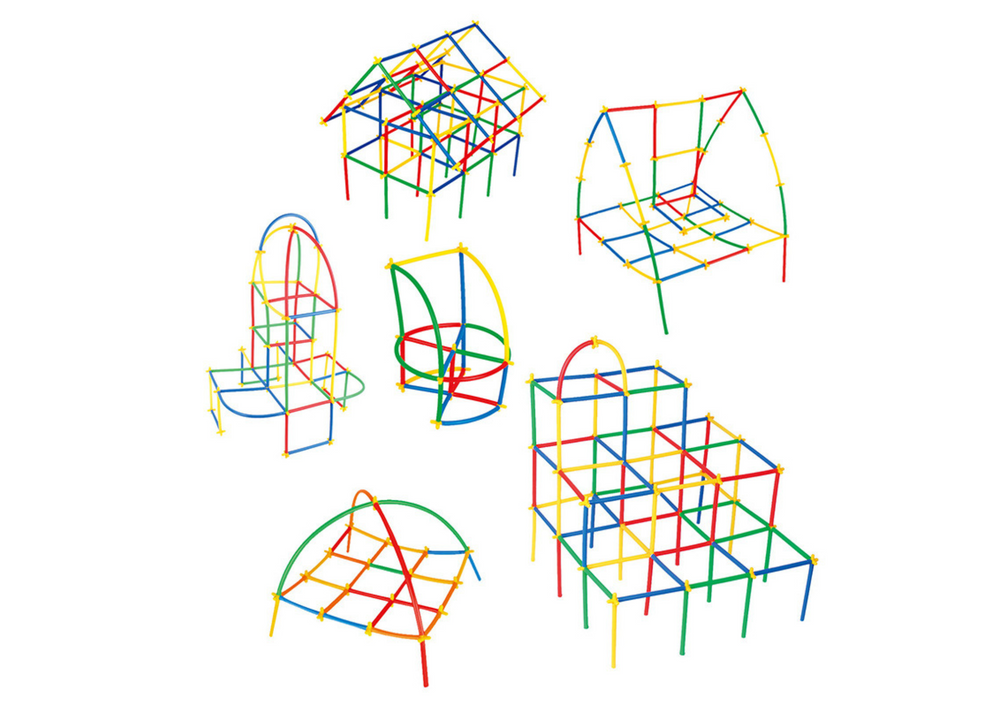 Set of Straws for 3D Construction in a Box Colorful 800 pcs | Toys ...