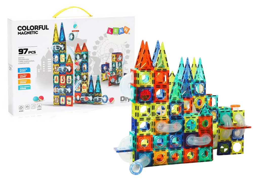 Slide Set For Balls Magnetic Blocks 168 Pieces | Toys \ Building blocks ...