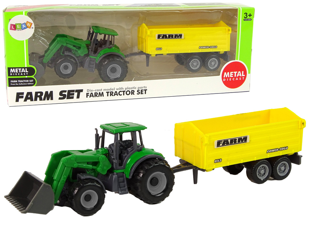 Small Green Tractor With Yellow Trailer | Toys \ Tractors