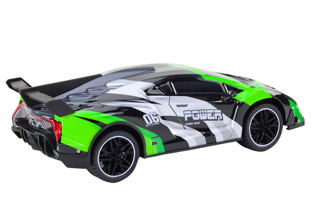 Sports Car Remote Controlled RC 1:10 25km/h Lights Green | Toys \ R/C ...