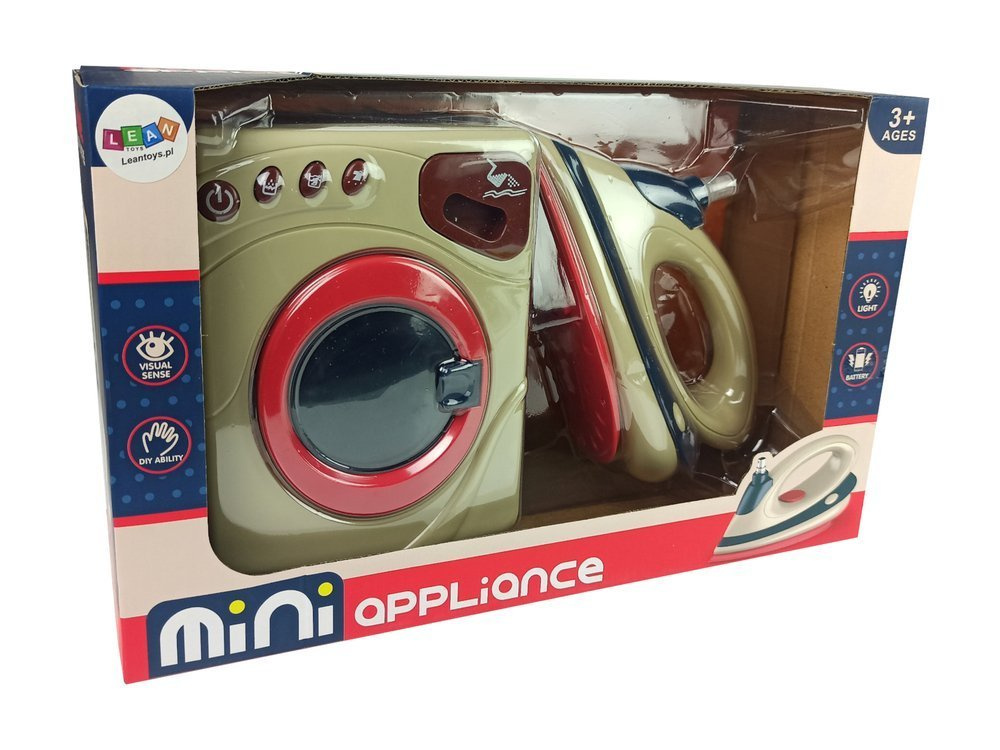 Washing Machine Iron Set Home Appliances with Batteries Sound | Toys ...