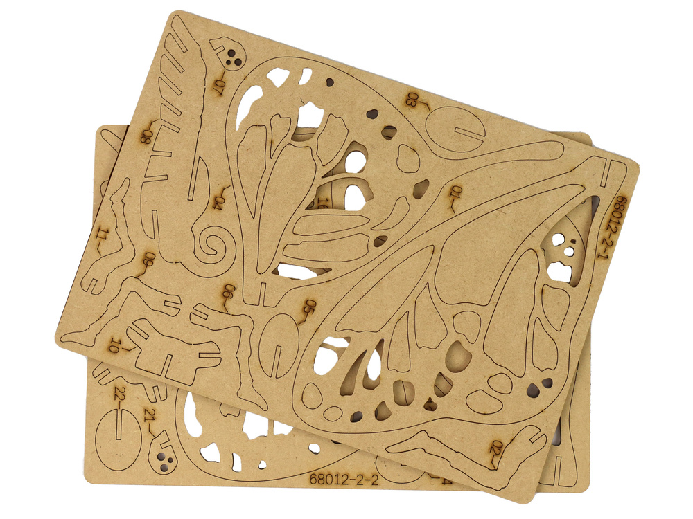 Wooden 3D Butterfly Spatial Puzzle Educational Assemblage 22 Elements ...