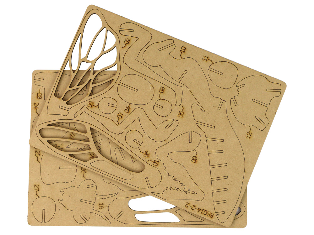 Wooden 3D Spatial Puzzle Mantis Educational Assemblage 27 Pieces | Toys ...