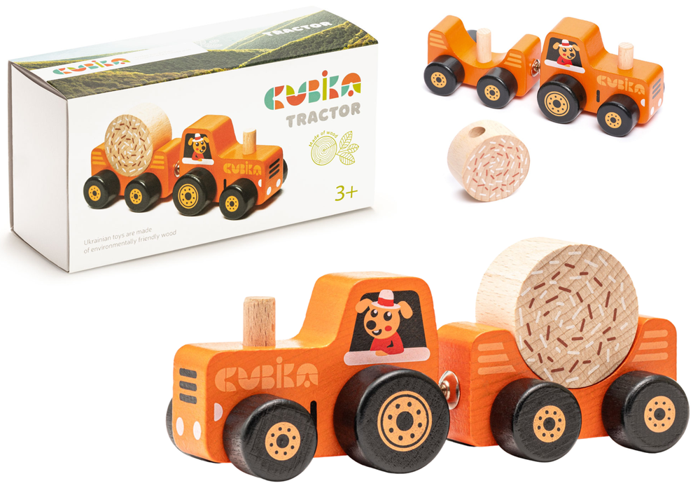 Wooden Educational Tractor Blocks 15351 | Wooden Toys \ Educational