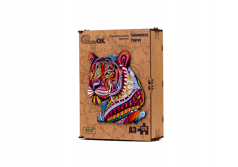 Wooden Puzzle EKO 73 Mysterious Tiger A4 PuzA4-00712 | Toys \ Jigsaw ...