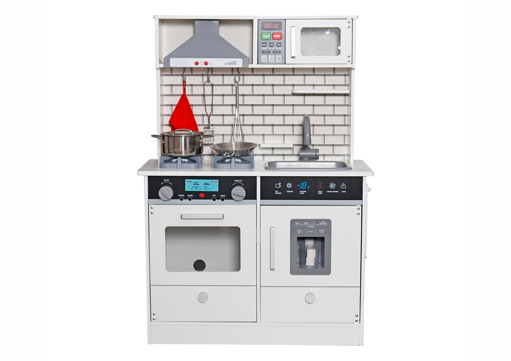 Wooden kitchen with accessories