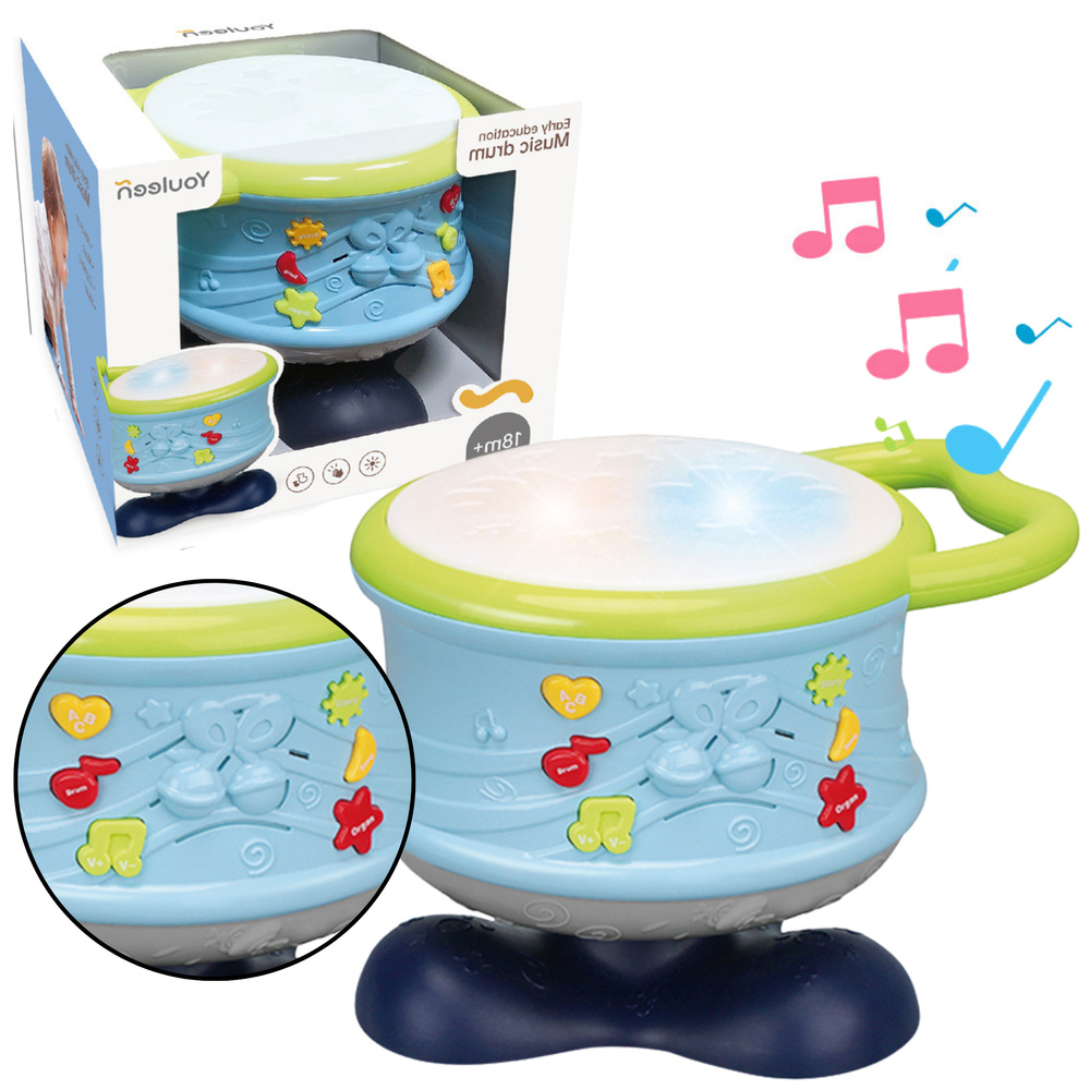 interactive Musical Drum Educational Lights Sounds Blue | Toys \ Toys ...