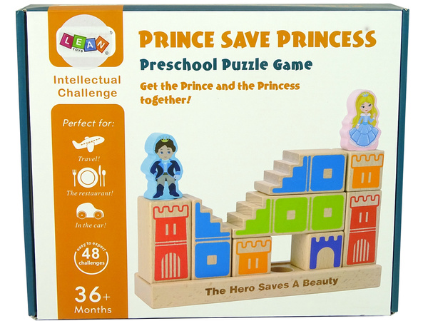 Big Wooden Bricks Prince Saves Princess Challenge Game | Toys \ Wooden ...