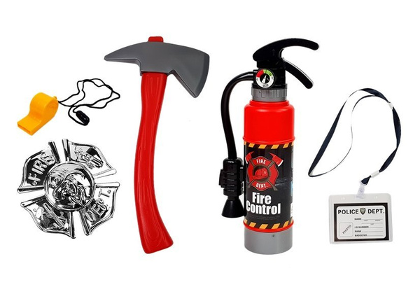 Firefighter Outfit Bal Fire Extinguisher Helmet Accessories | Toys ...