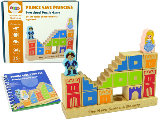 Big Wooden Bricks Prince Saves Princess Challenge Game | Toys \ Wooden ...