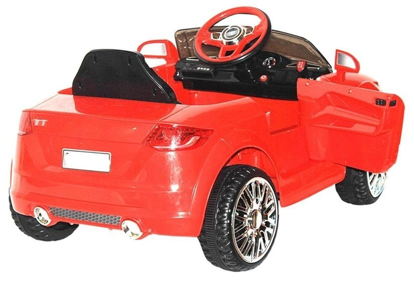 Kinderauto mit Akku YC518 Rot Auto für Kinder 2.4G LED Lichter Felgen ...