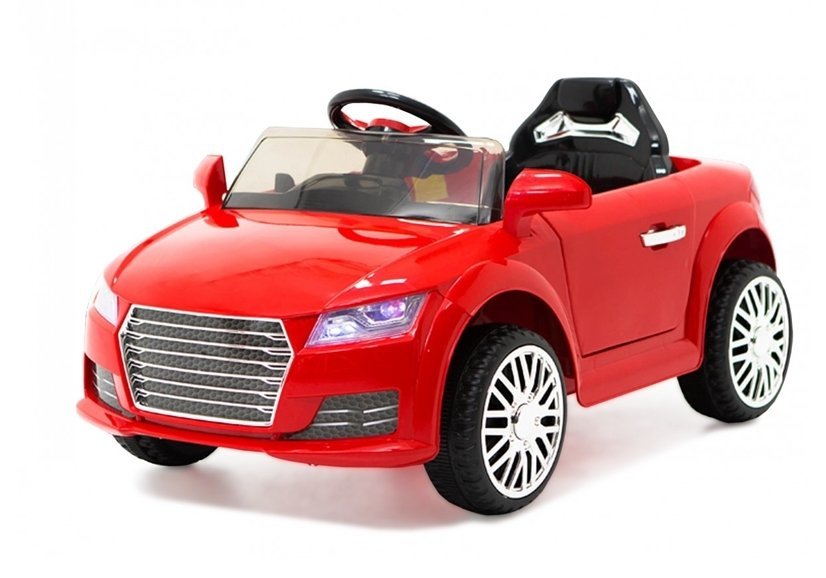 Kinderauto mit Akku YC518 Rot Auto für Kinder 2.4G LED Lichter Felgen ...